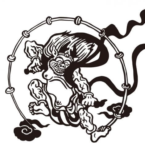 Japanese Raijin ( the god of the thunder) by Ogata Korin | ai ...