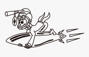 Target on! The skeleton straddles the missile / Drawing | ai ...