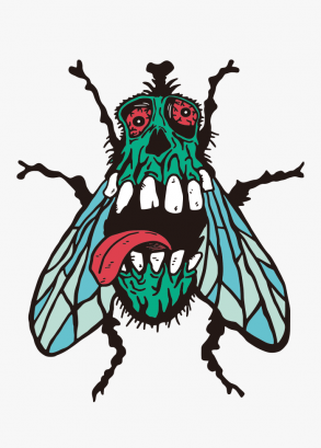 Fly Skull / Drawing | ai illustrator file | US$5.00 each | Ai & PNG File