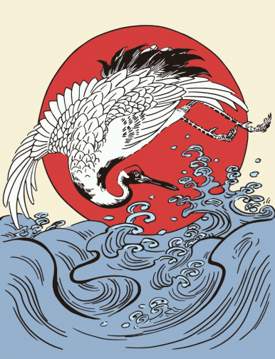 Japanese crane - Ukiyo-e drawing | ai illustrator file | US$5.00 each ...