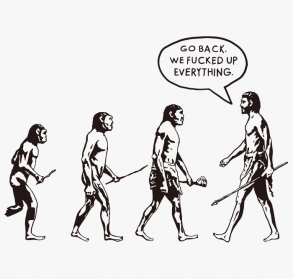 Human Evolution - Go back - Drawing | ai illustrator file | US$5.00 ...