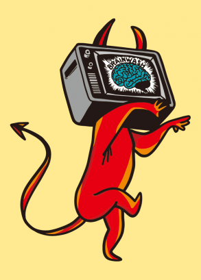 TV is the Devil's Brainwashing - Character drawing | ai illustrator ...