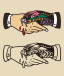 Shaking hands with a snake - Drawing | ai illustrator file | US$5.00 ...