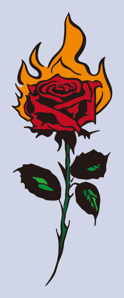 Roses burning - drawing | ai illustrator file | US$5.00 each | Ai & PNG ...