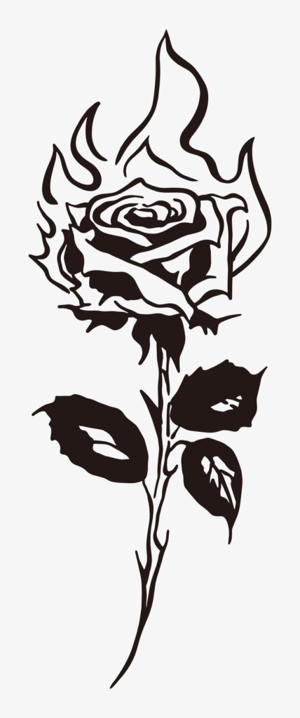 Roses burning - drawing | ai illustrator file | US$5.00 each | Ai & PNG ...