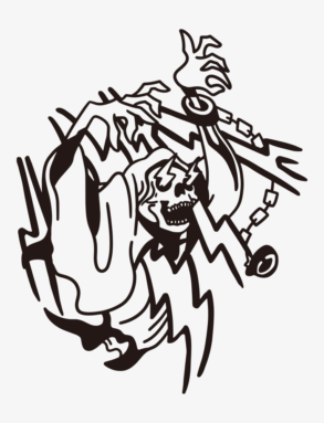 Grim Reaper struck by lightning / illustration | ai illustrator file ...