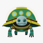 Cute retro turtle robot | ai illustrator file | US$5.00 each | Ai & PNG ...